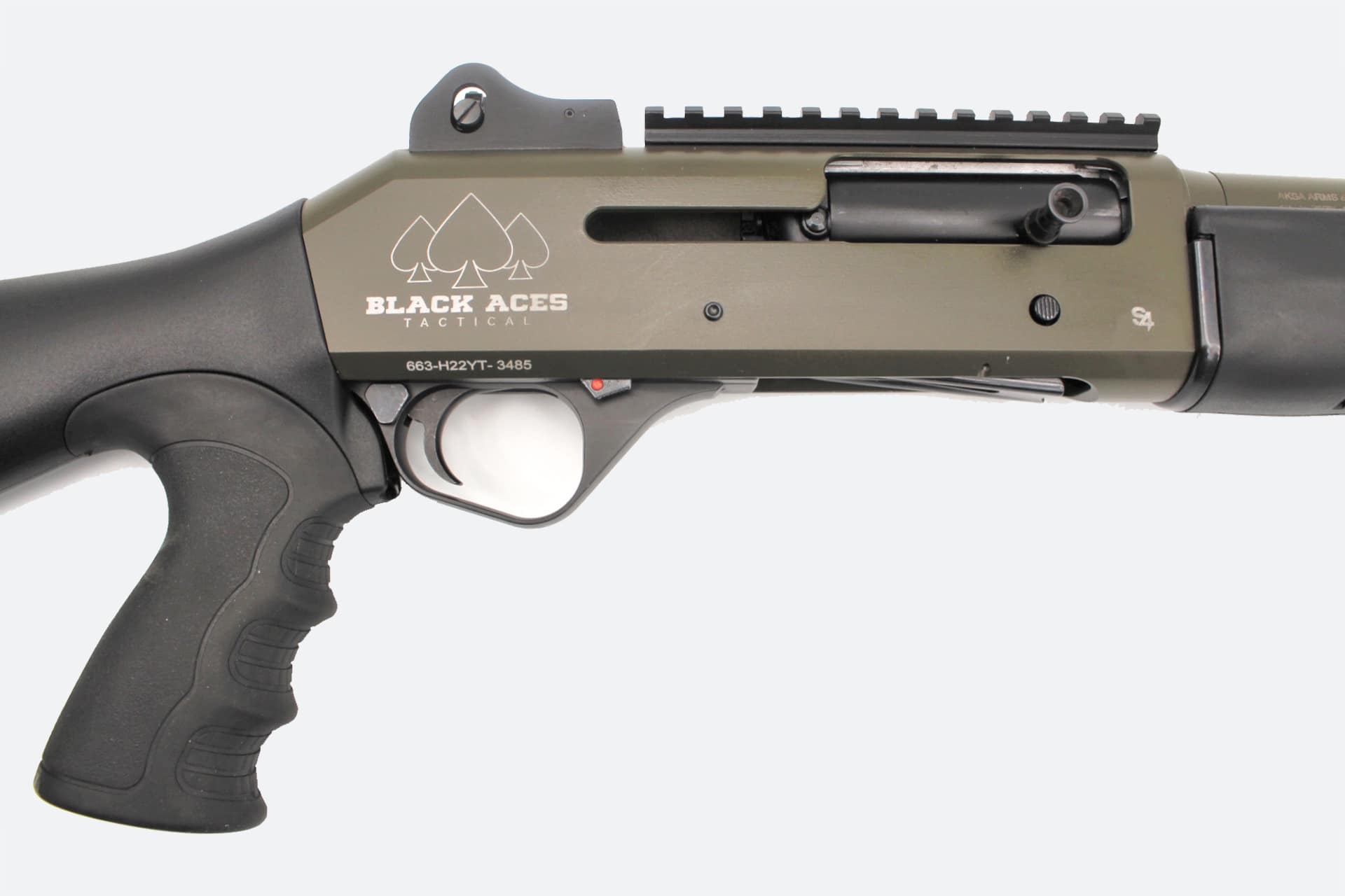S4 Pistol Grip, OD Green, Semiauto - Black Aces Tactical
